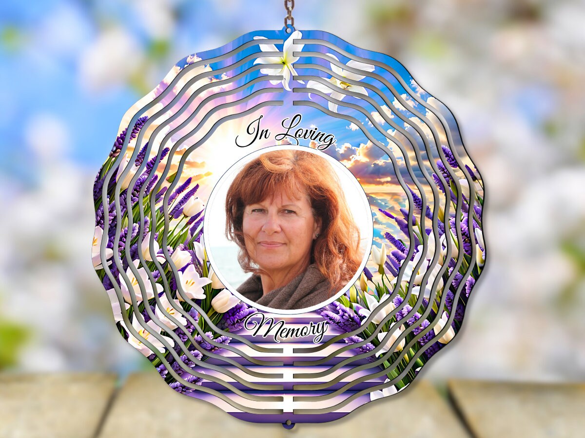 In Loving Memory of Wind Spinner Custom Png File Memorial Wind Spinner ...