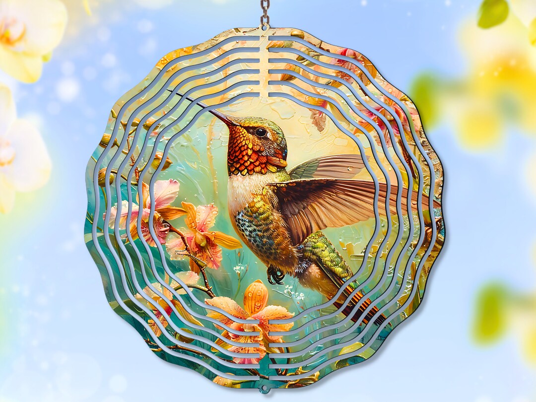 Hummingbird Wind Spinner Wrap Design Humming Bird Sublimation File ...