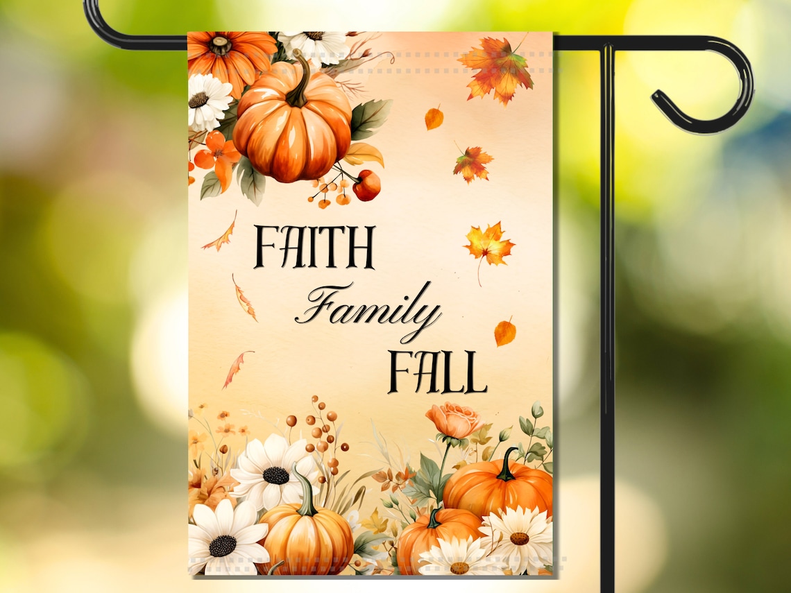 Fall Garden Flag Jesus Sublimation Digital Download PNG 12x18 Flag ...