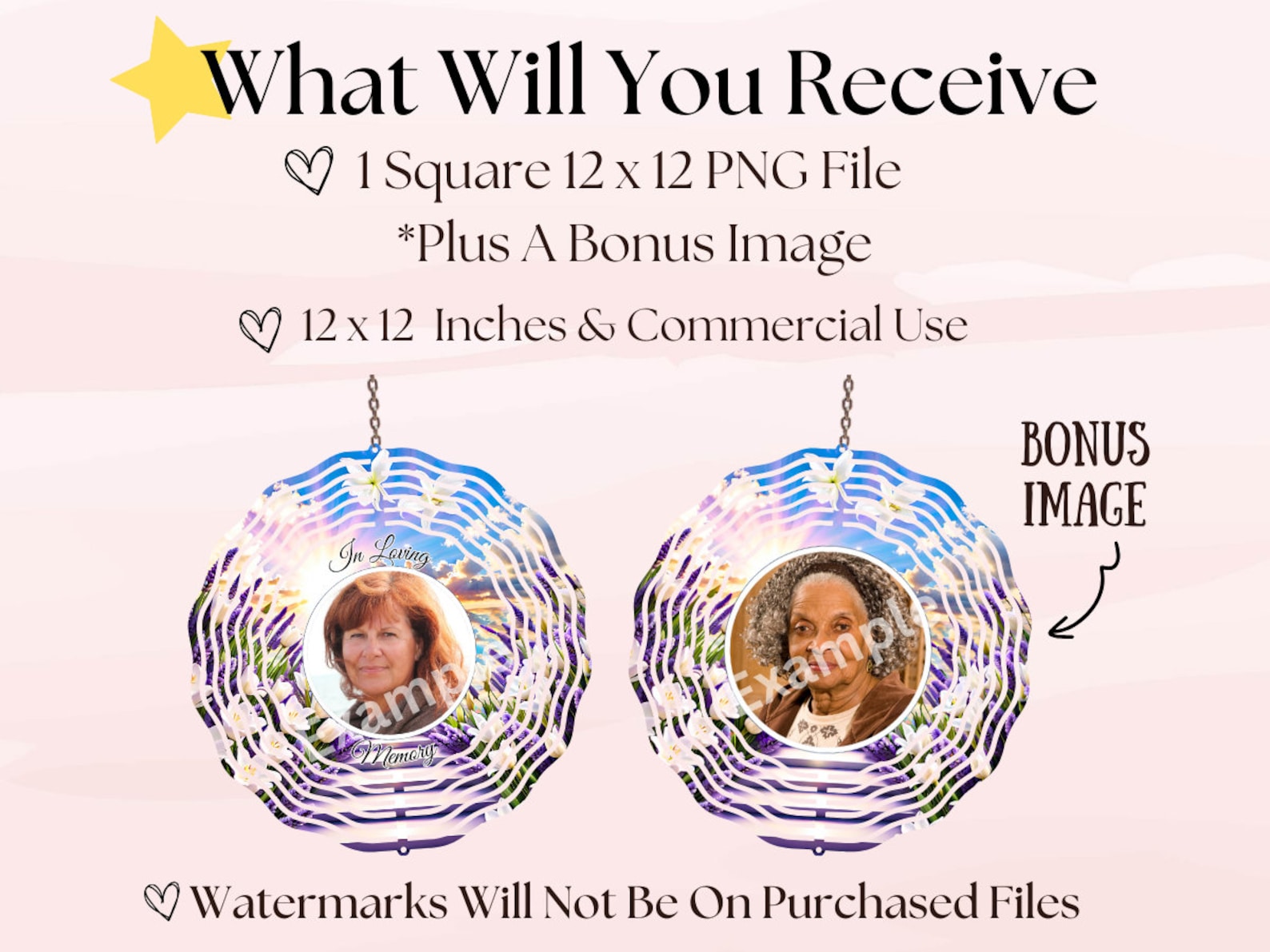 In Loving Memory of Wind Spinner Custom Png File Memorial Wind Spinner ...