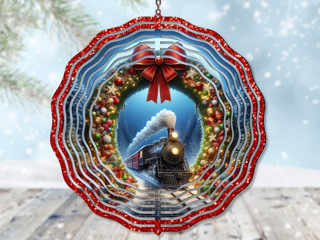 Train Wind Spinner Png Sublimation Designs Christmas 10 8 Inch ...