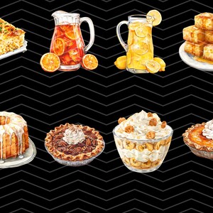 Soul Food Clipart Watercolor Food Clip Art Bundle Png American Southern ...