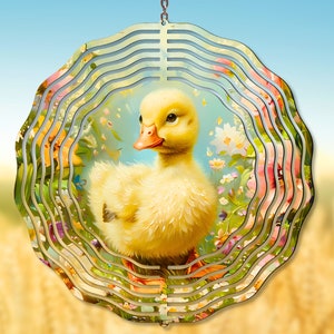 Duck Wind Spinner Sublimation Design Spring Duck Round Hanging ...