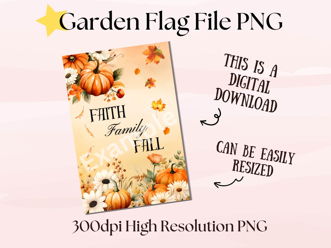 Fall Garden Flag Jesus Sublimation Digital Download PNG 12x18 Flag ...