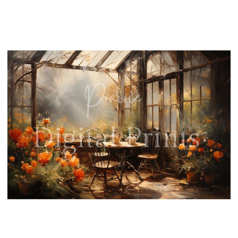 Rustic Greenhouse Print - Digital Download of a Vintage Greenhouse ...