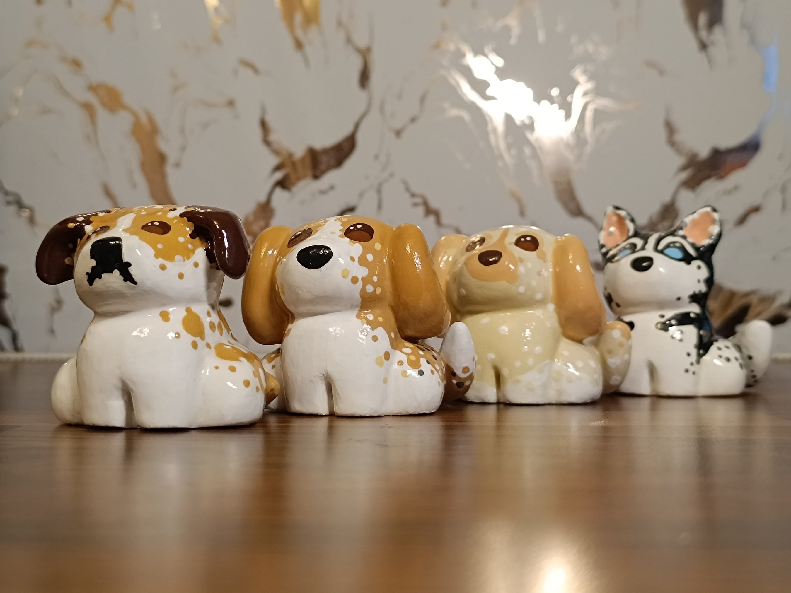 Calico Cat Figurine, Tiny Cat Lover Present, Kawaii Cat Related Gift ...