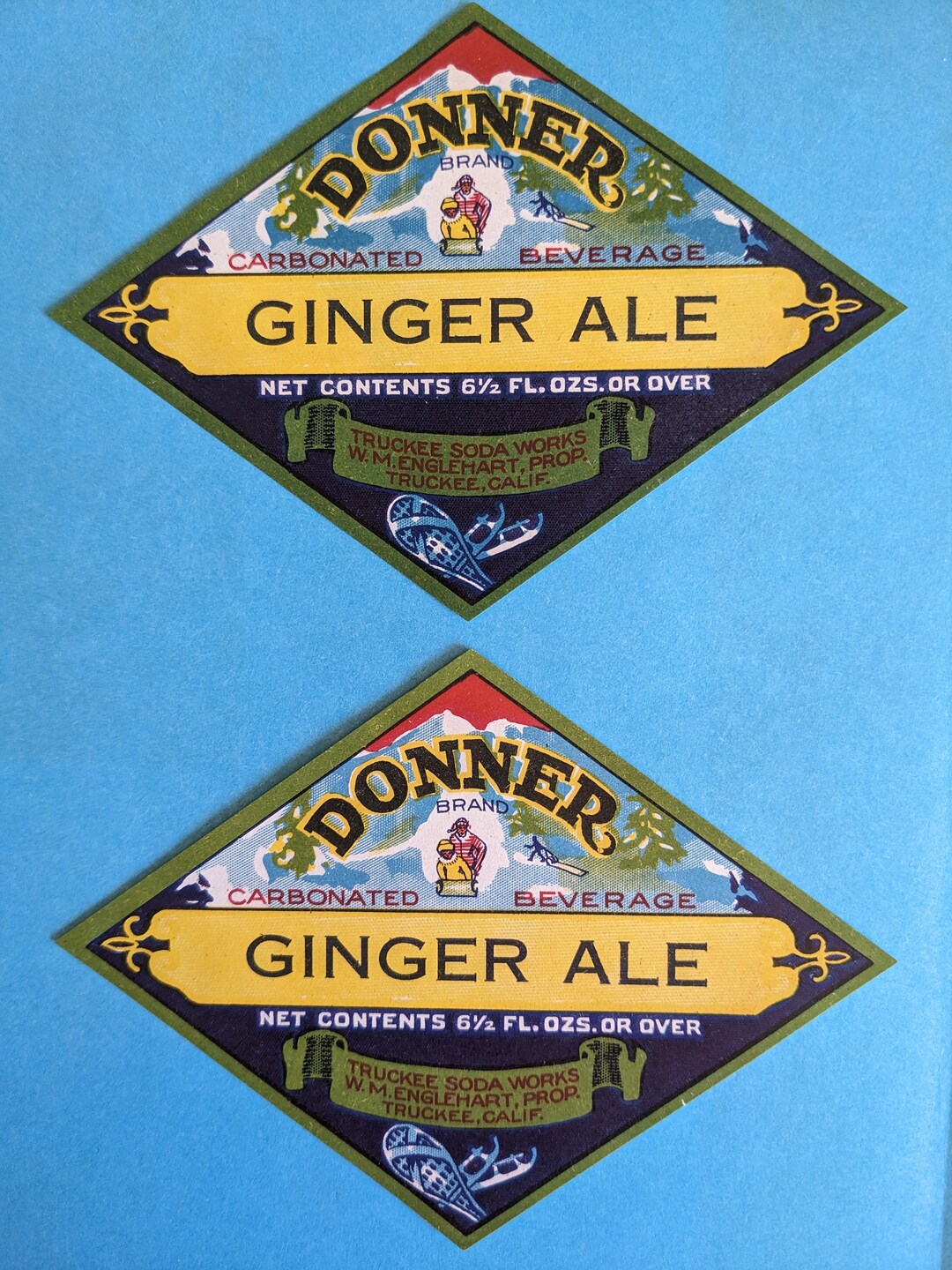 Ginger Ale Labels. SET of 2. Vintage Junk Journal Paper Ephemera ...