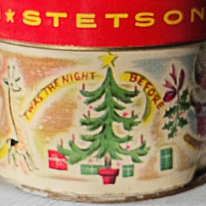 Vintage 1950s Miniature Stetson Hat Box Christmas Promo / Salesman ...