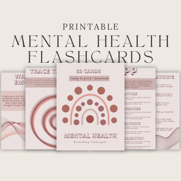 Mental Health Flash Cards - Etsy