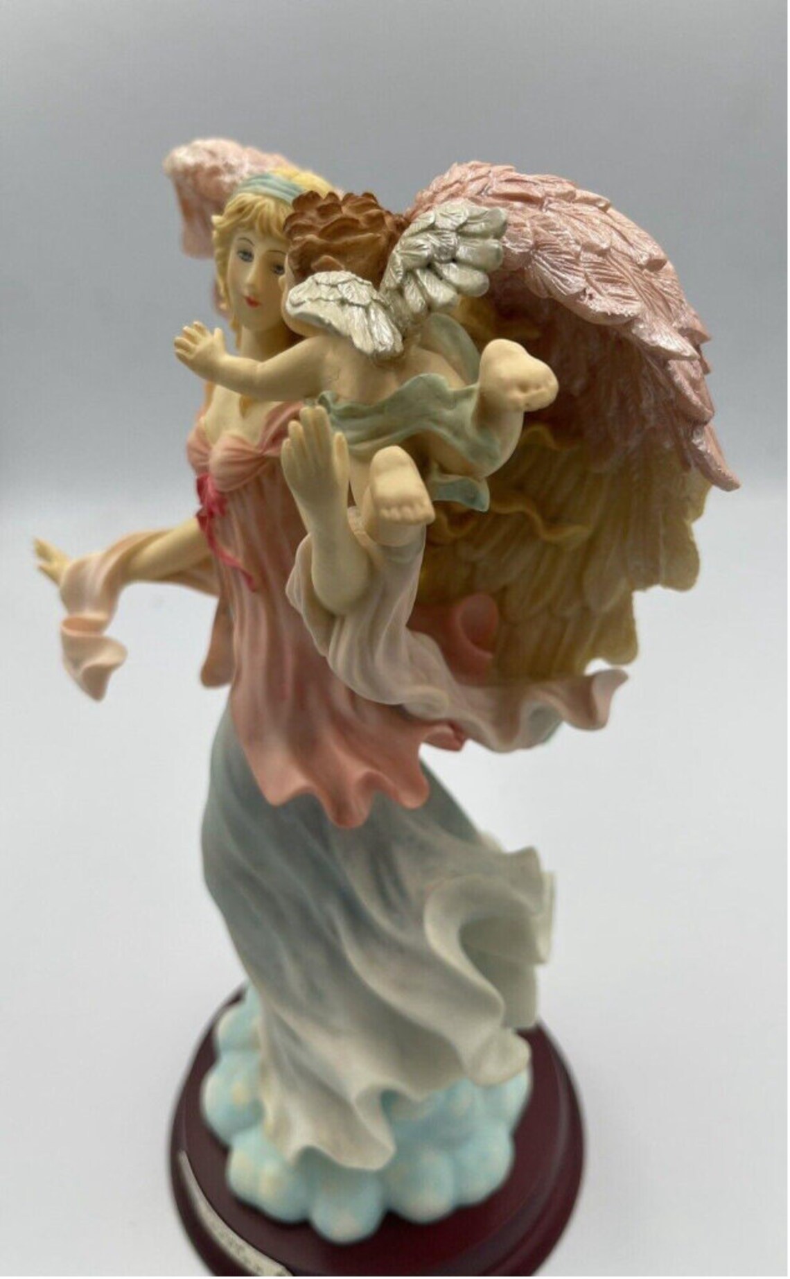 La Verona Collection Angel With Cherub Christian Figurine Statue ...