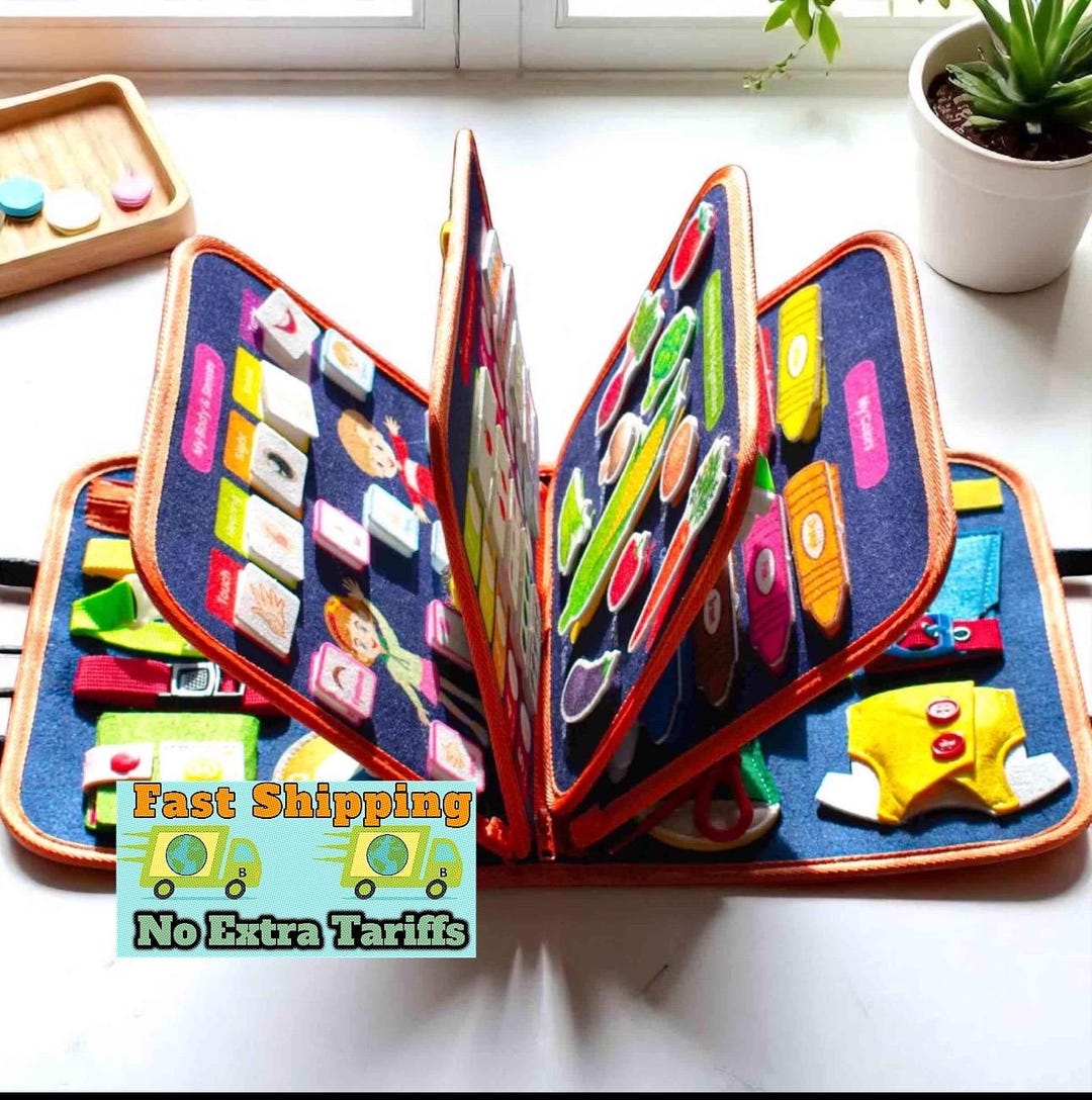 Farm Busy Board - Toddler Quiet Book - Montessori Felt Busy Book for ...