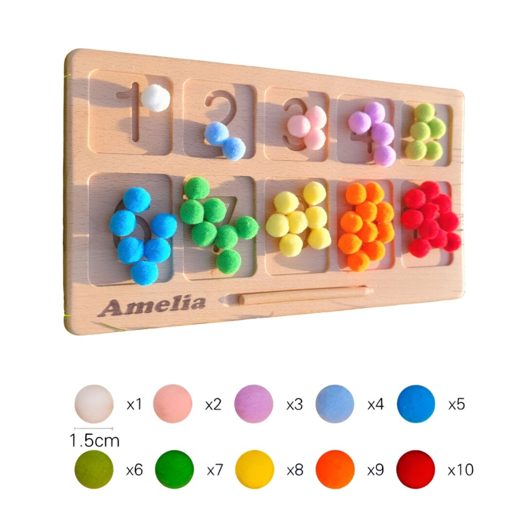 Montessori Number Board - Math Counting Board - Math Board - Montessori ...