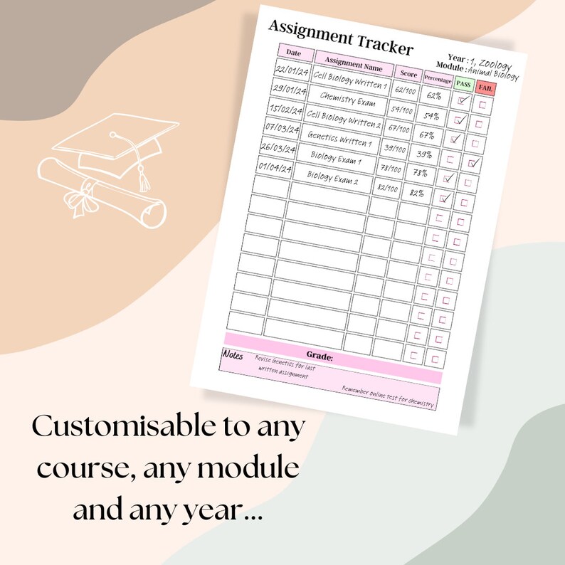 University Assignment Tracker, Student Assignment Tracker, Study ...