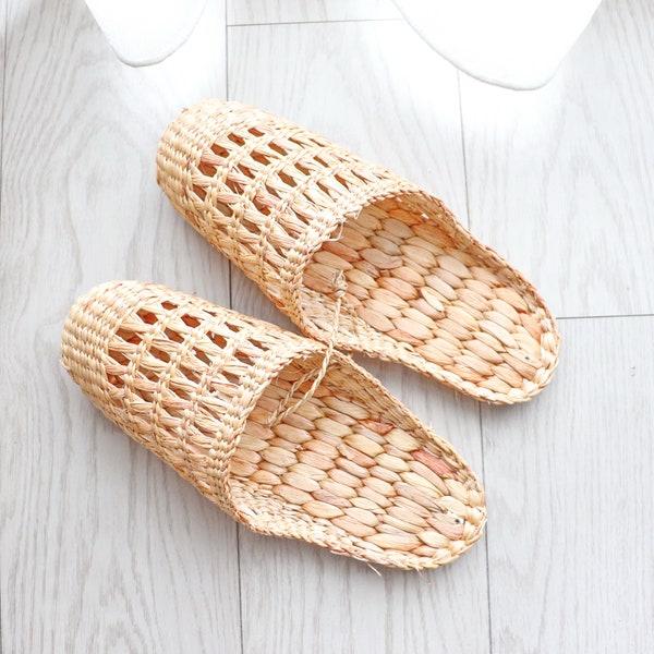Raffia Slippers - Etsy