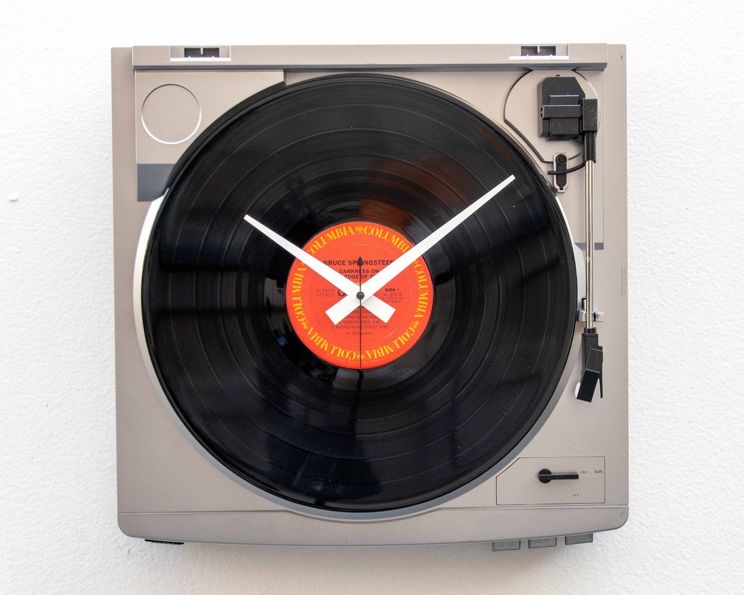 Recycled Turntable Clock, Music, Record, Album, Player, Upcycle, Reuse ...