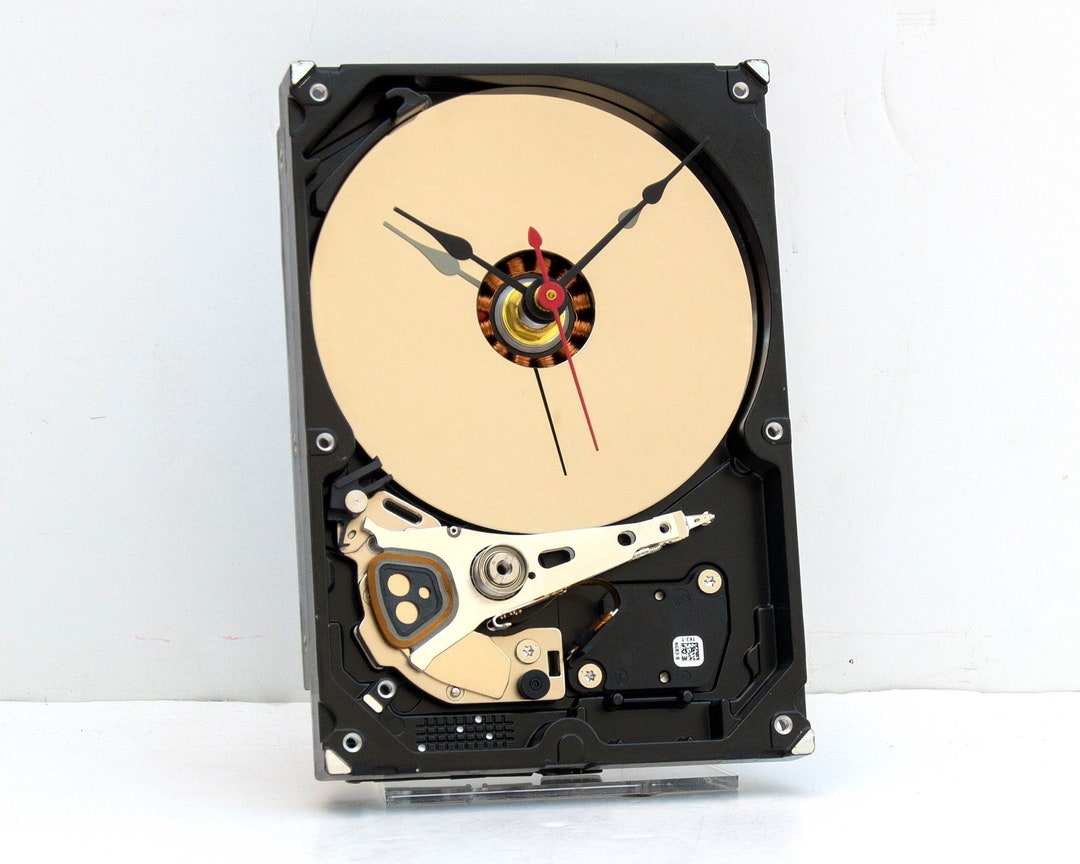 Hard Drive Clock, Computer, PC, Industrial, Recycle, Upcycle, Reuse ...