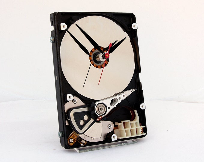 Computer Hard Drive Clock Geek Clock Gift Harddrive Clock - Etsy