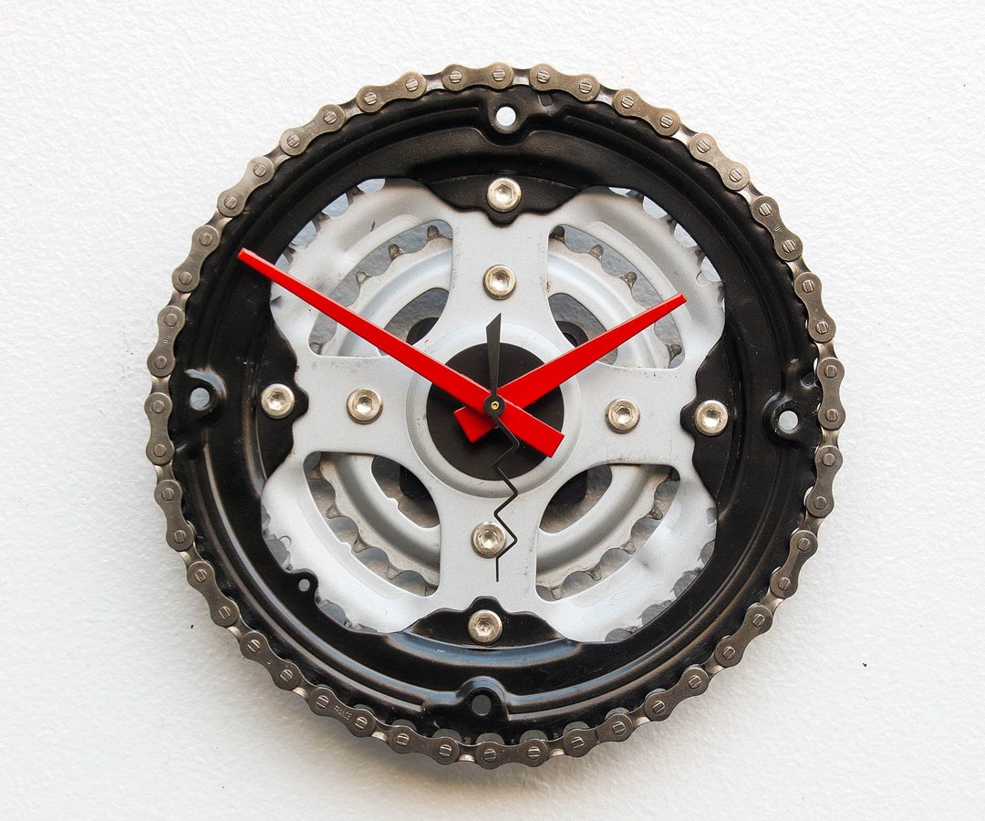 Recycled Bike Gear Clock, Bicycle, Cycle, Unique, Repurpose, Reuse ...