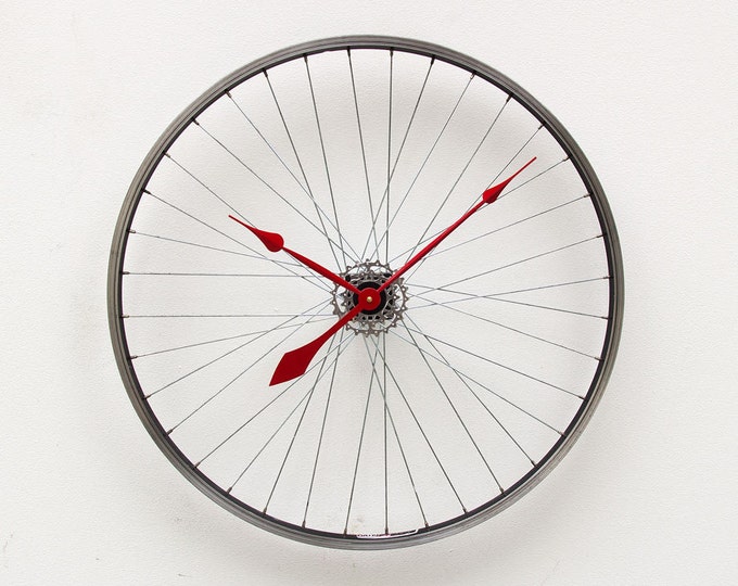 Recycled Bike Wheel Clock - Etsy