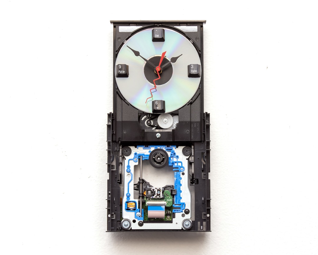 Computer CD Rom Drive Clock, Clock, PC, Steampunk, Computer, Dvd ...