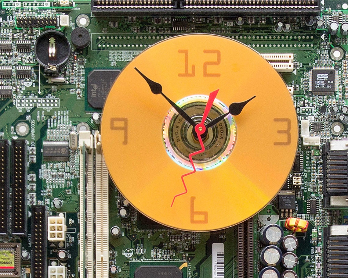 Reloj de la placa base de la computadora PC ratón | Etsy