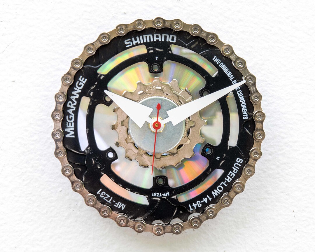 Recycled Bike Gear Clock, Cycle, Bicycle, Chain, Boyfriend, Sprocket ...