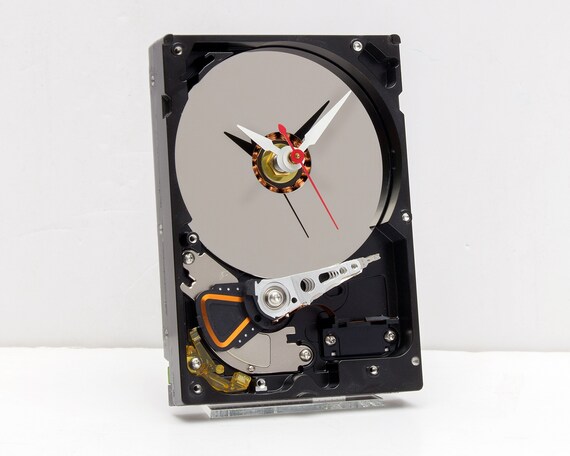 Home & Living Clocks Home Décor hard drive clock geek Computer desk PC ...