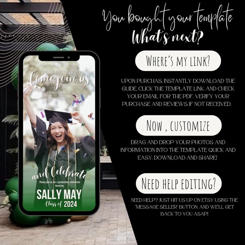 Digital Graduation Invitation - Etsy