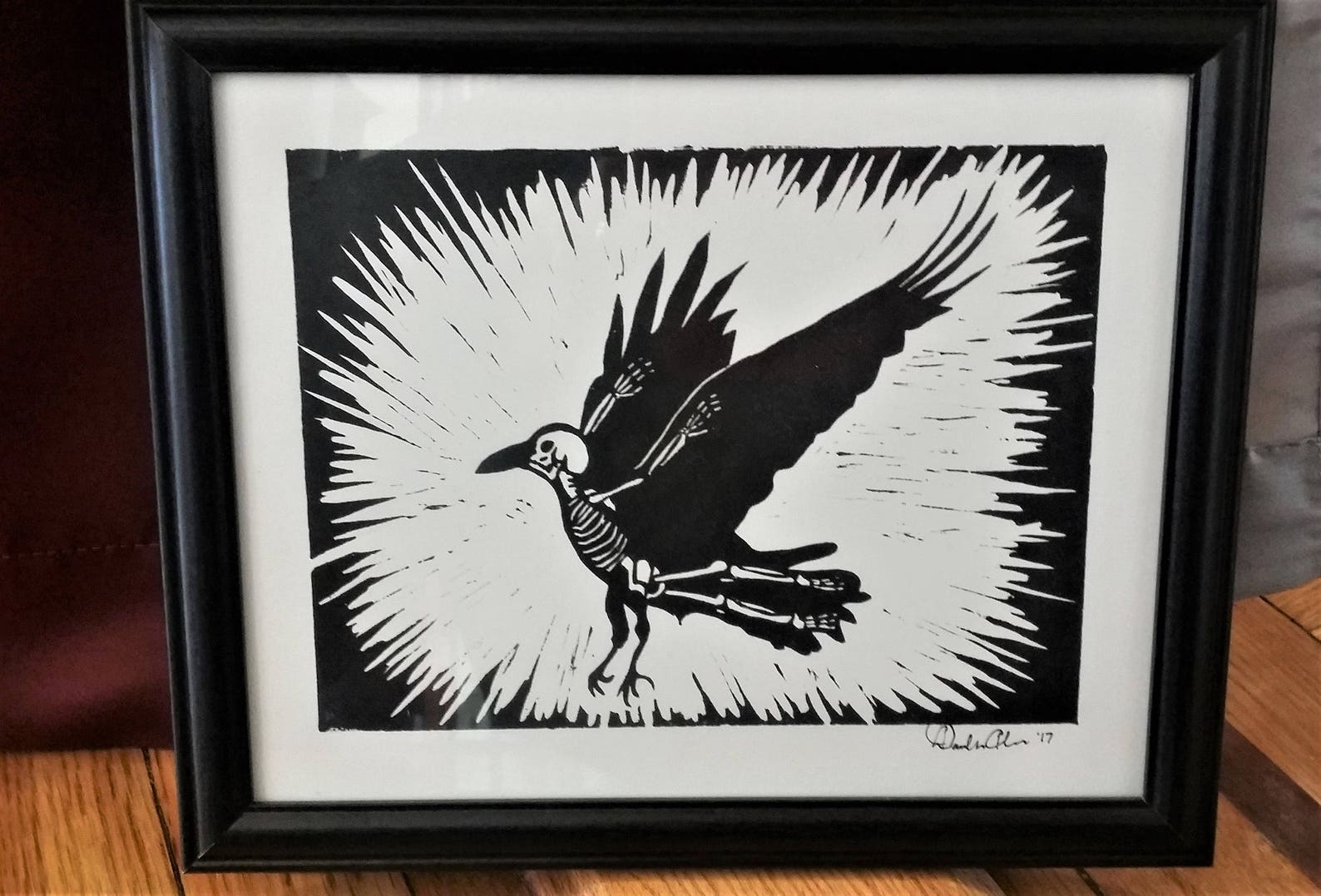 The Human Corvid - Zoological Hominid Series - Linocut, Relief Print ...