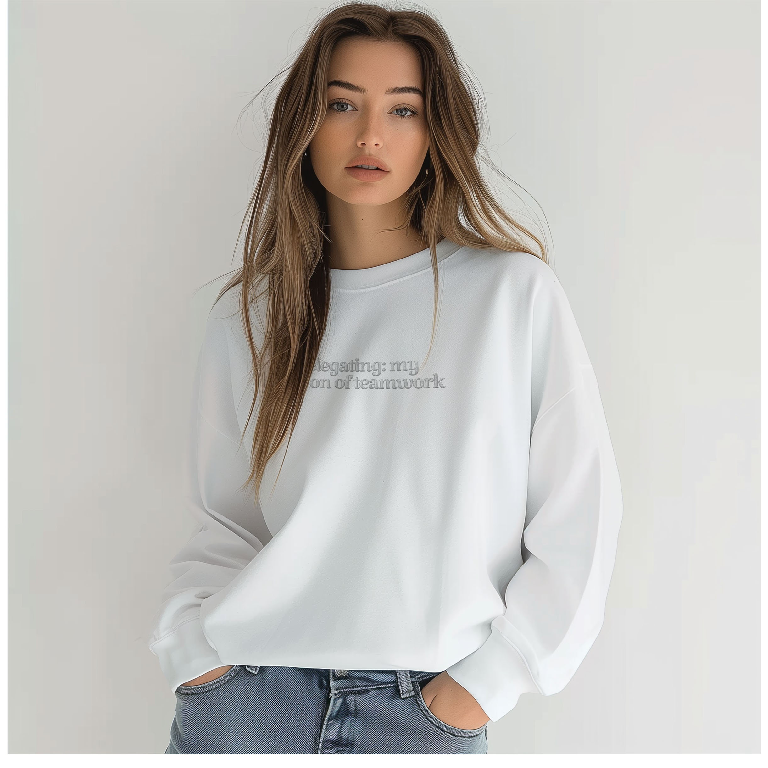 Delegating: My Version of Teamwork Embroided Baby Tee, Embroided Tee ...