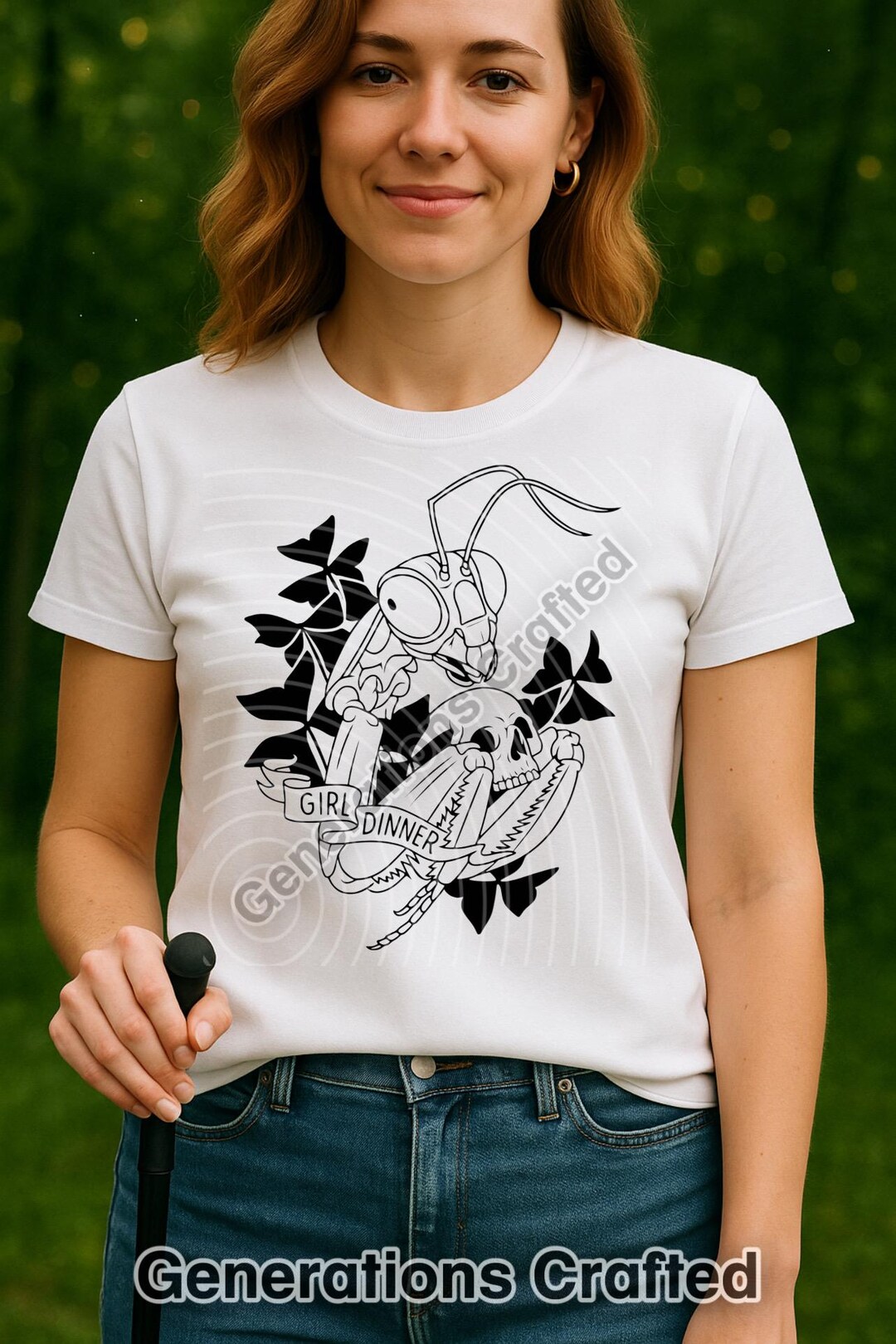 Girl Dinner Praying Mantis SVG and PNG – Dark Feminine Goth Insect ...