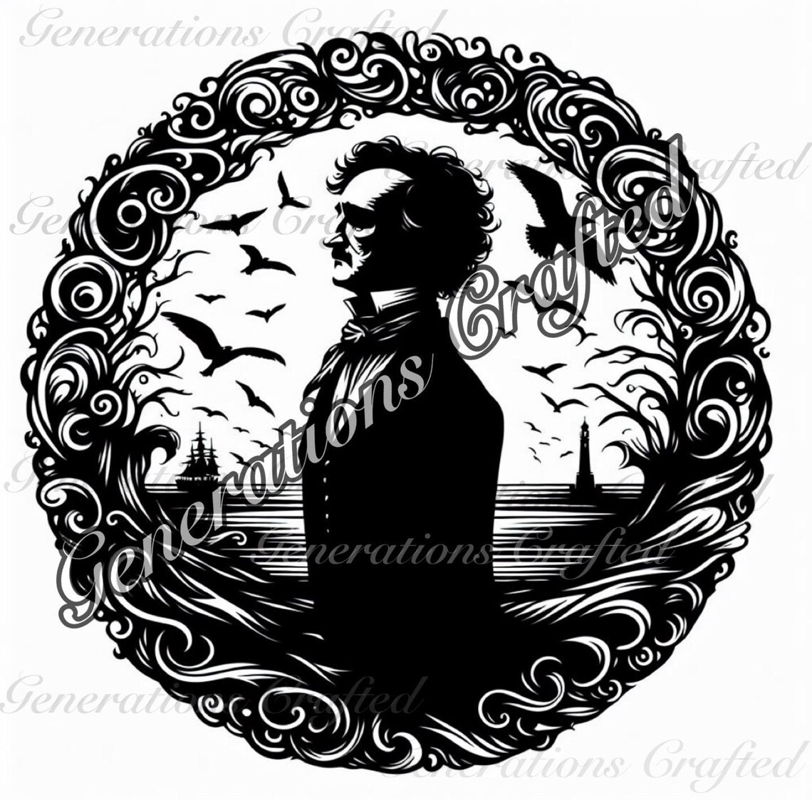 The Tale of Poe SVG and PNG - Etsy