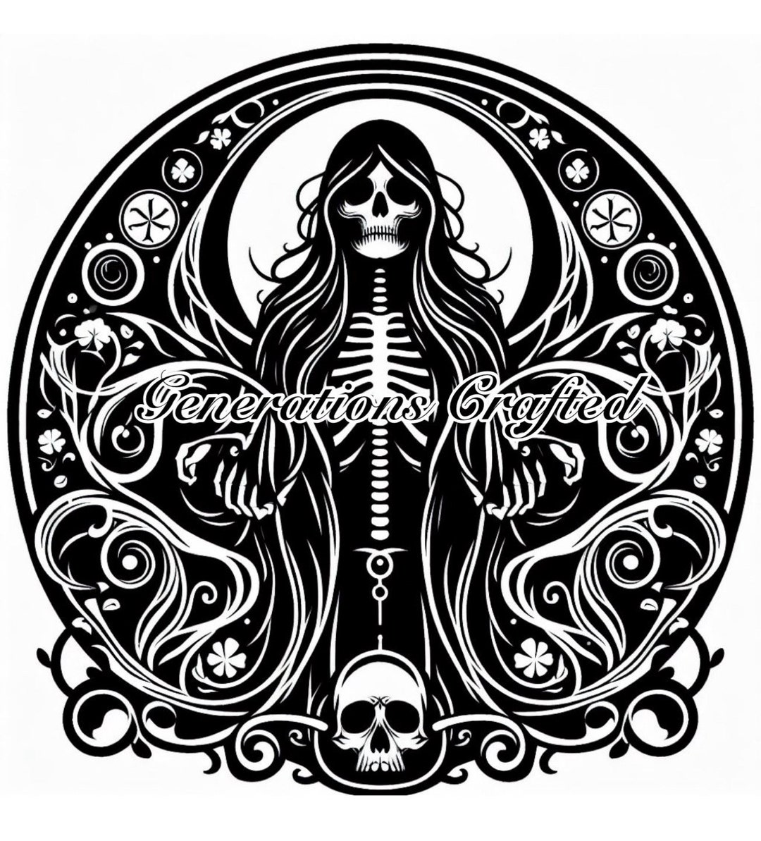 Dama De La Muerte SVG and PNG - Etsy