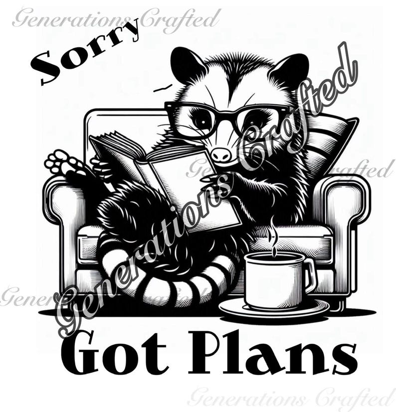 Sorry, Got Plans- Opossum SVG and PNG - Etsy