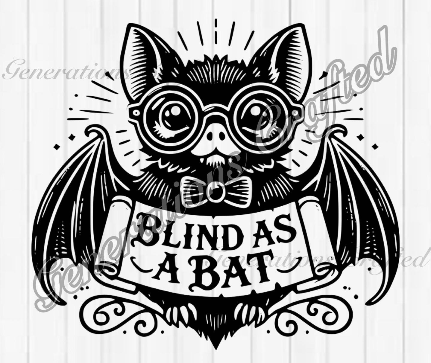 Blind as A Bat SVG and PNG - Etsy