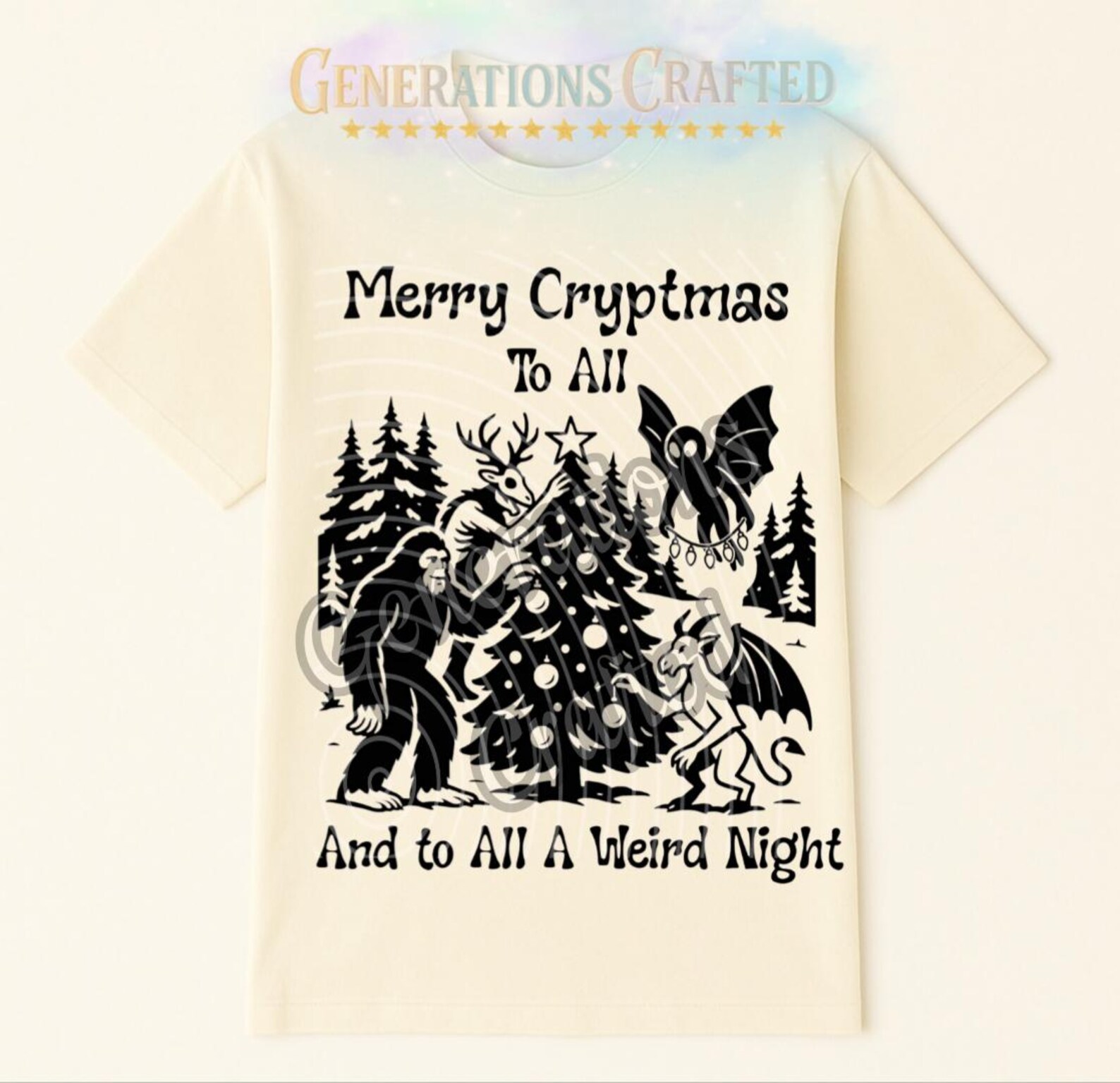 Merry Cryptmas SVG PNG | Cryptid Christmas Design - Etsy