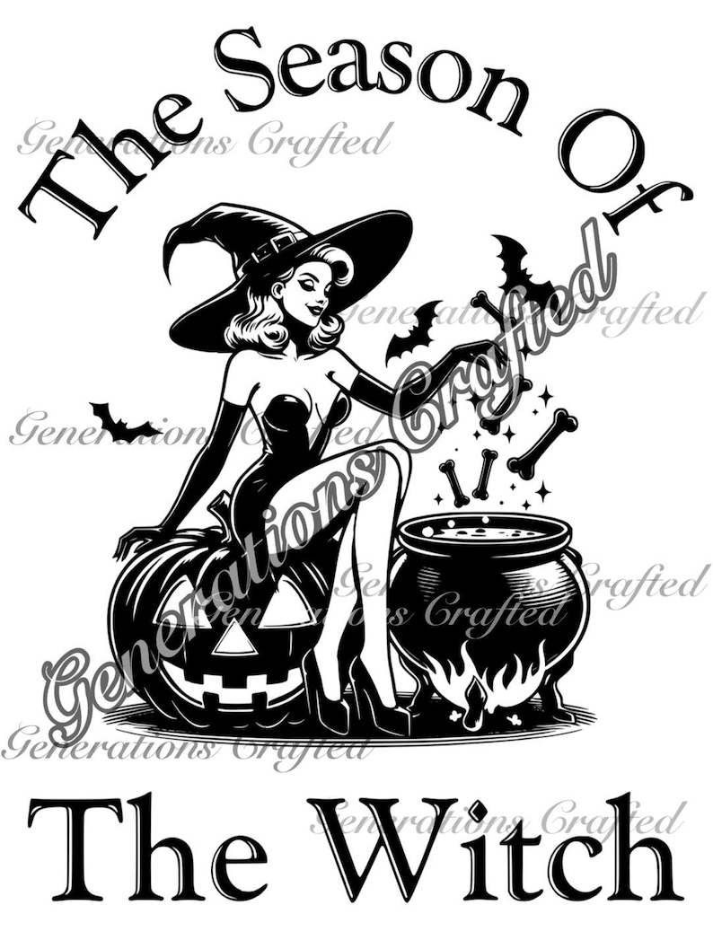 Season of the Witch- Pin-up Style SVG and PNG - Etsy