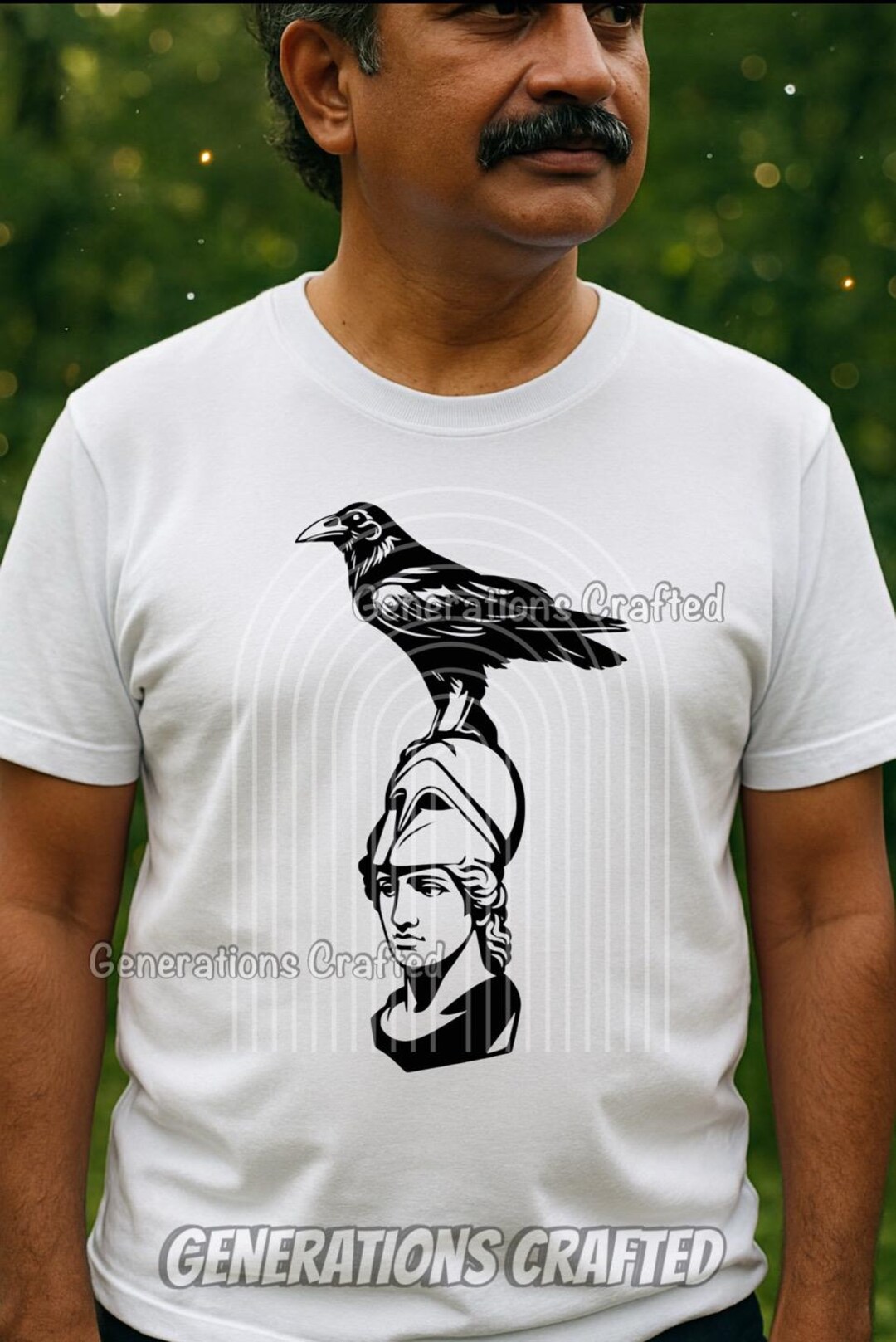 Athena & Raven Line Art: Gothic Edgar Allan Poe Design (PNG SVG Digital ...