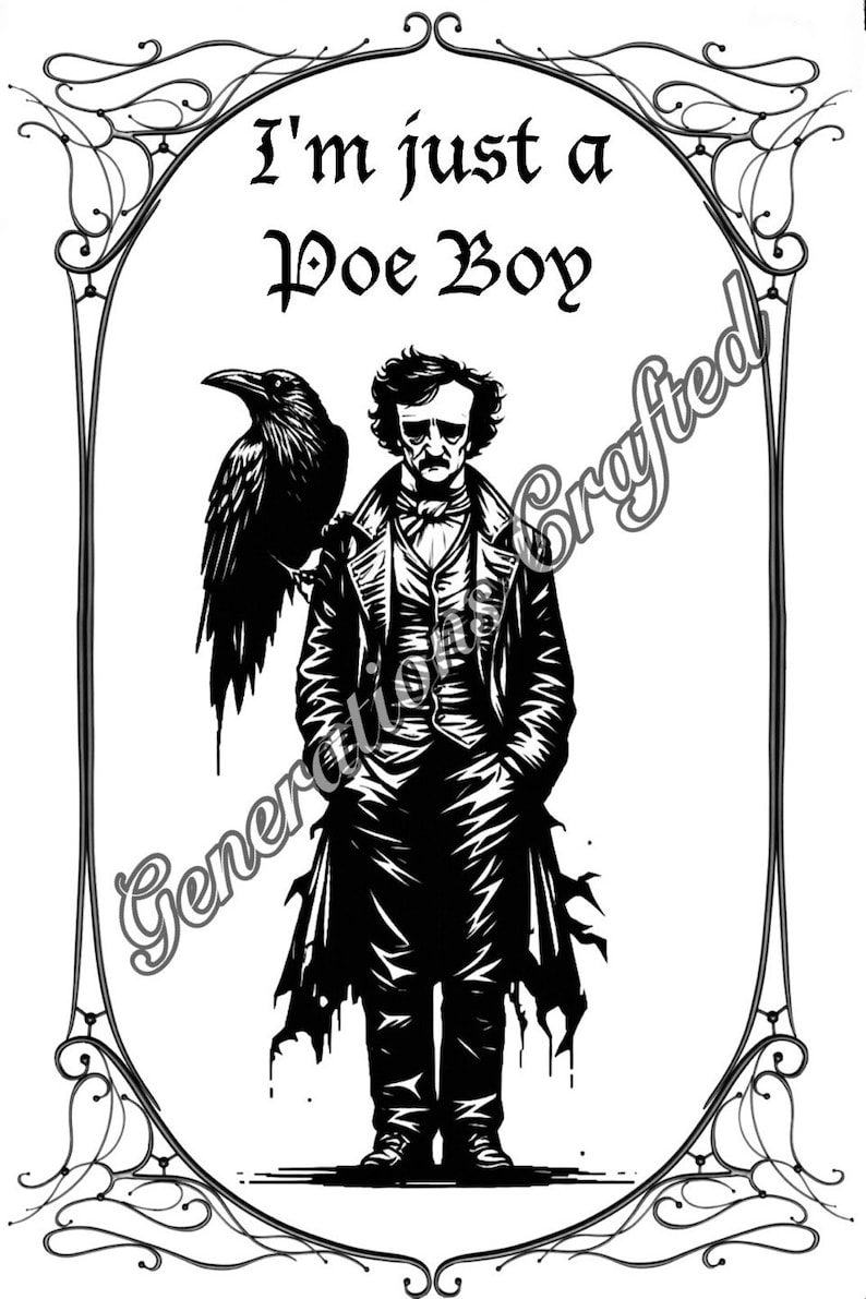 I'm Just a Poe Boy SVG and PNG - Etsy