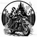 Frank and His Bride Cruising on a Motorcycle Three Pack SVG and PNG ...