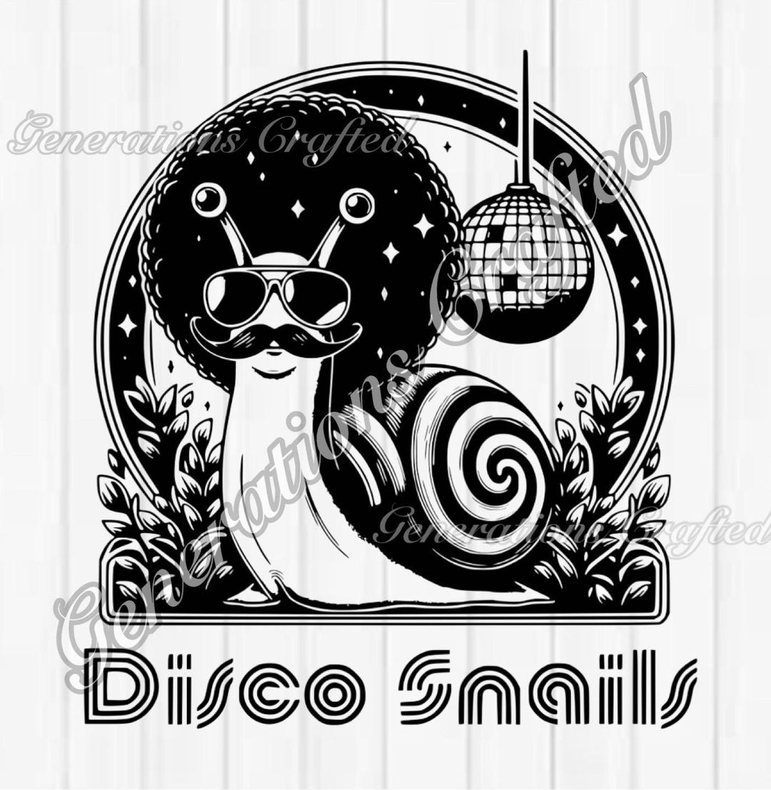 Disco Snails SVG and PNG - Etsy