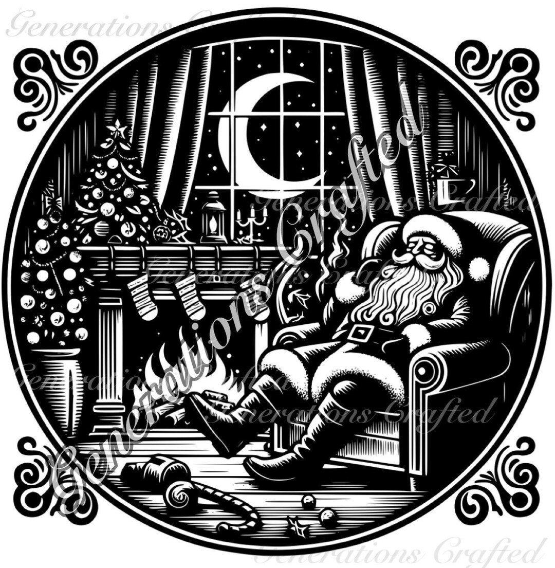 Santa's Long Night SVG and PNG - Etsy