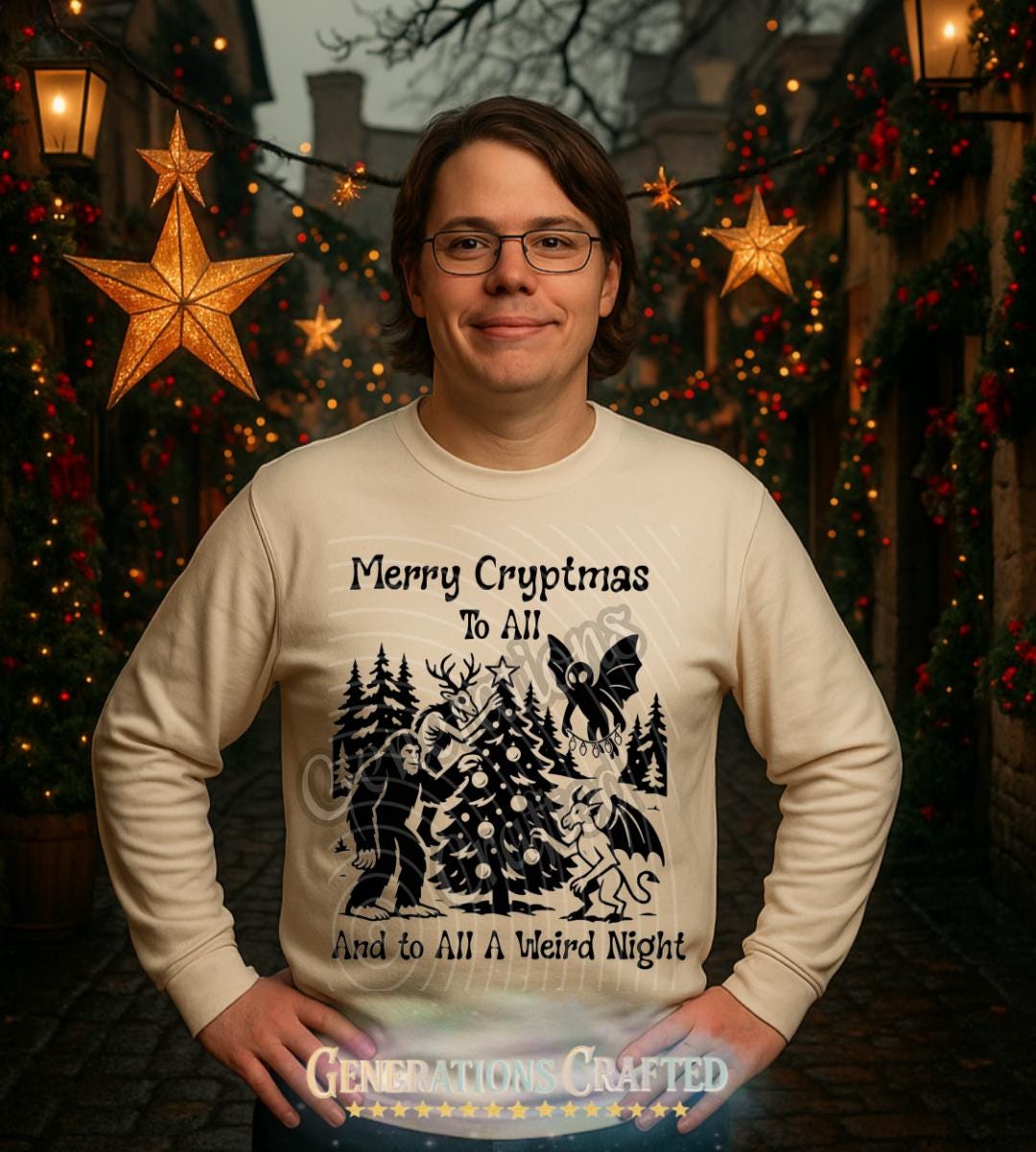 Merry Cryptmas SVG PNG | Cryptid Christmas Design - Etsy