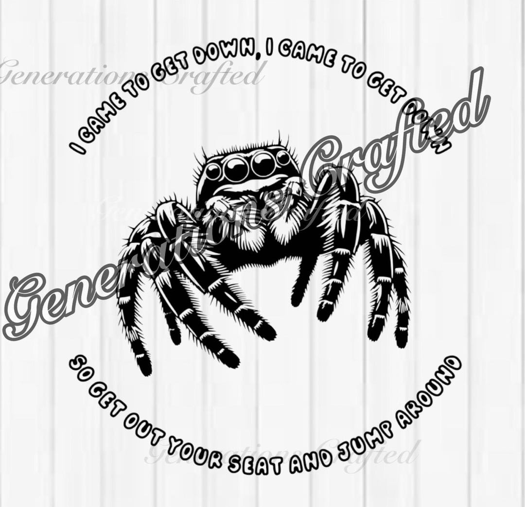 Jump Around- Jumping Spider SVG and PNG - Etsy