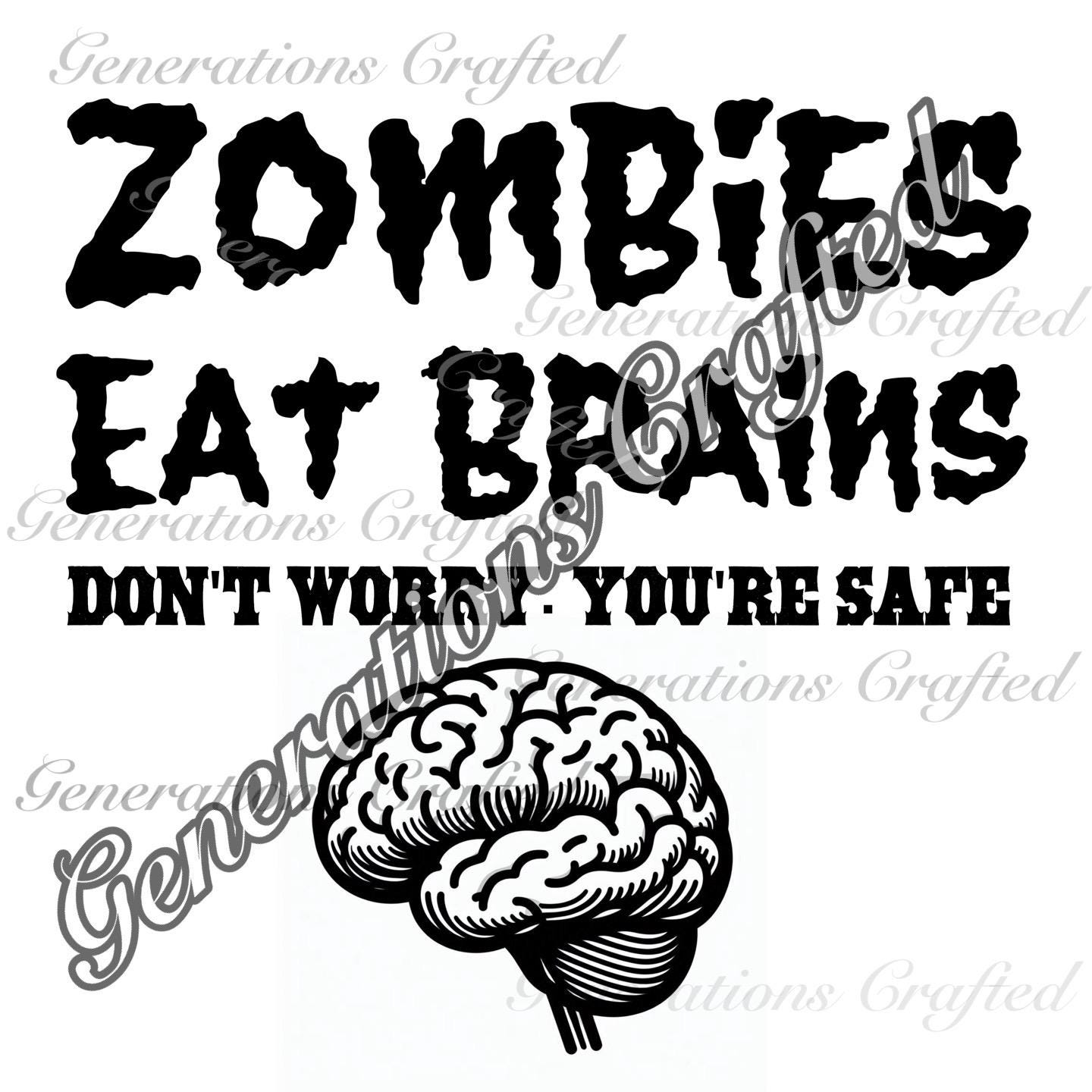 Zombies Eat Brains SVG and PNG - Etsy