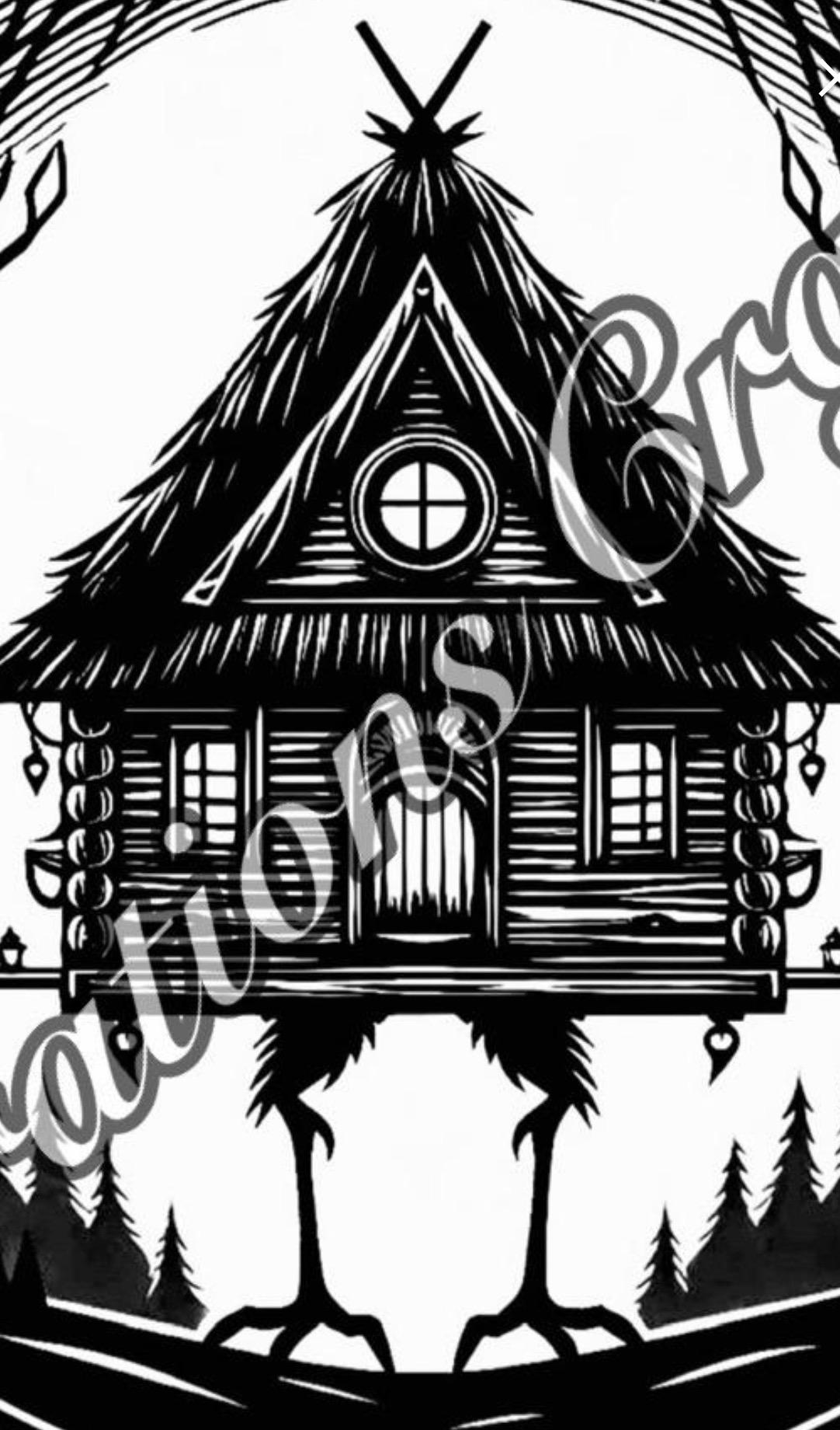Baba Yaga Village Witch SVG and PNG - Etsy