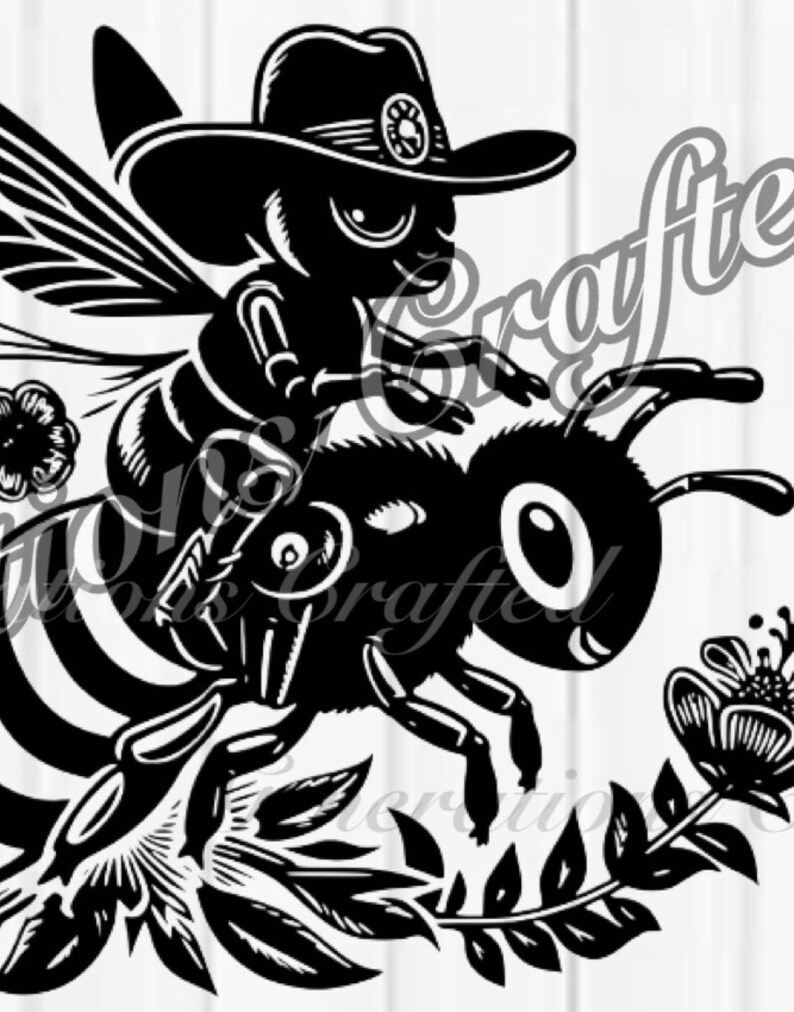 Bee-haw- Cowgirl Bee on a Bucking Wasp Funny SVG and PNG - Etsy