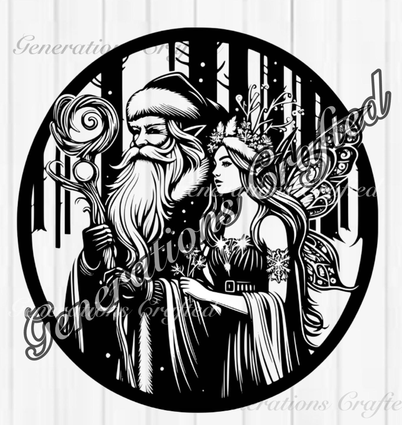 Father Christmas and the Fae SVG and PNG - Etsy