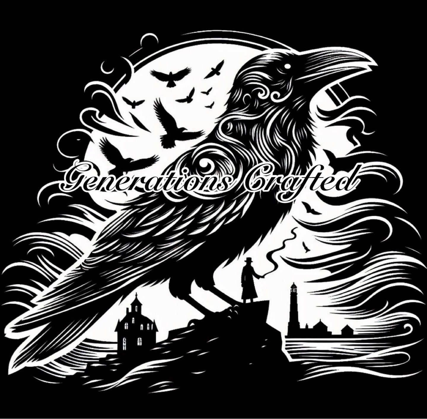 Quote the Raven SVG and PNG - Etsy