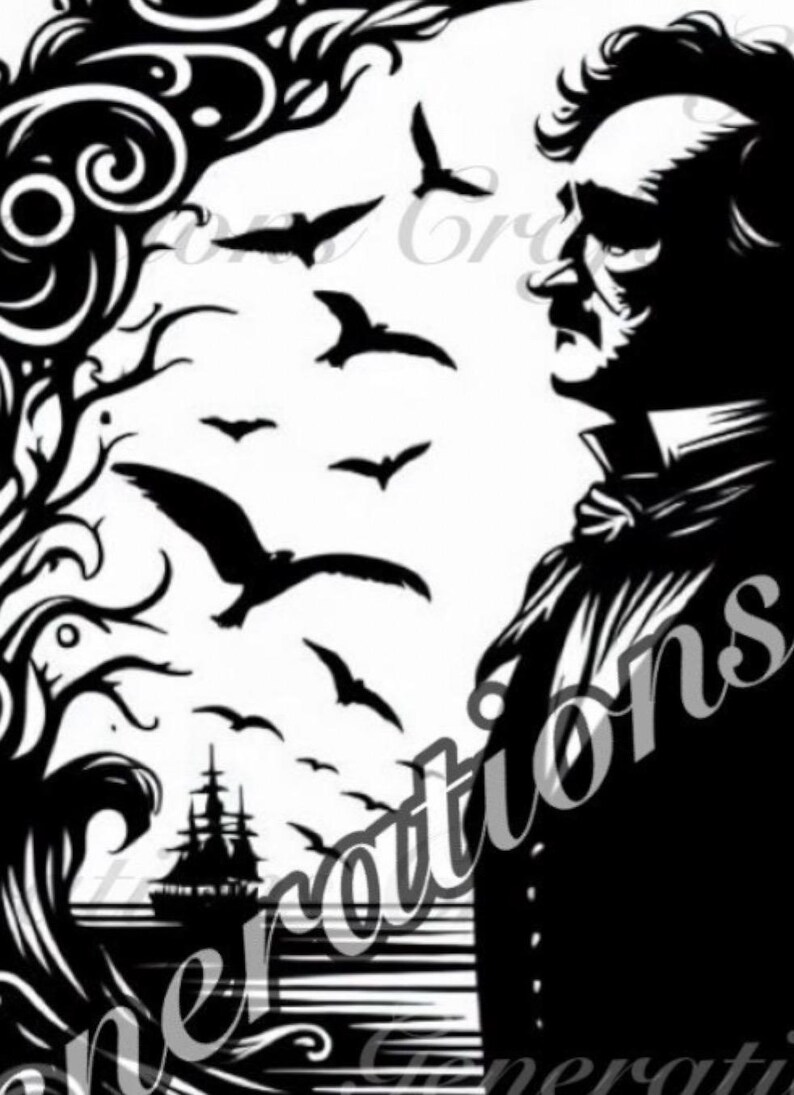 The Tale of Poe SVG and PNG - Etsy